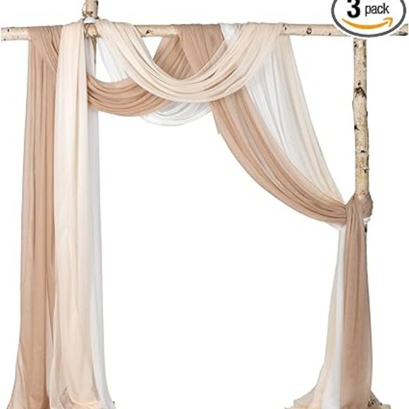 Party Supplies | Women Drapery Sheer Backdrop Curtain For Wedding ...